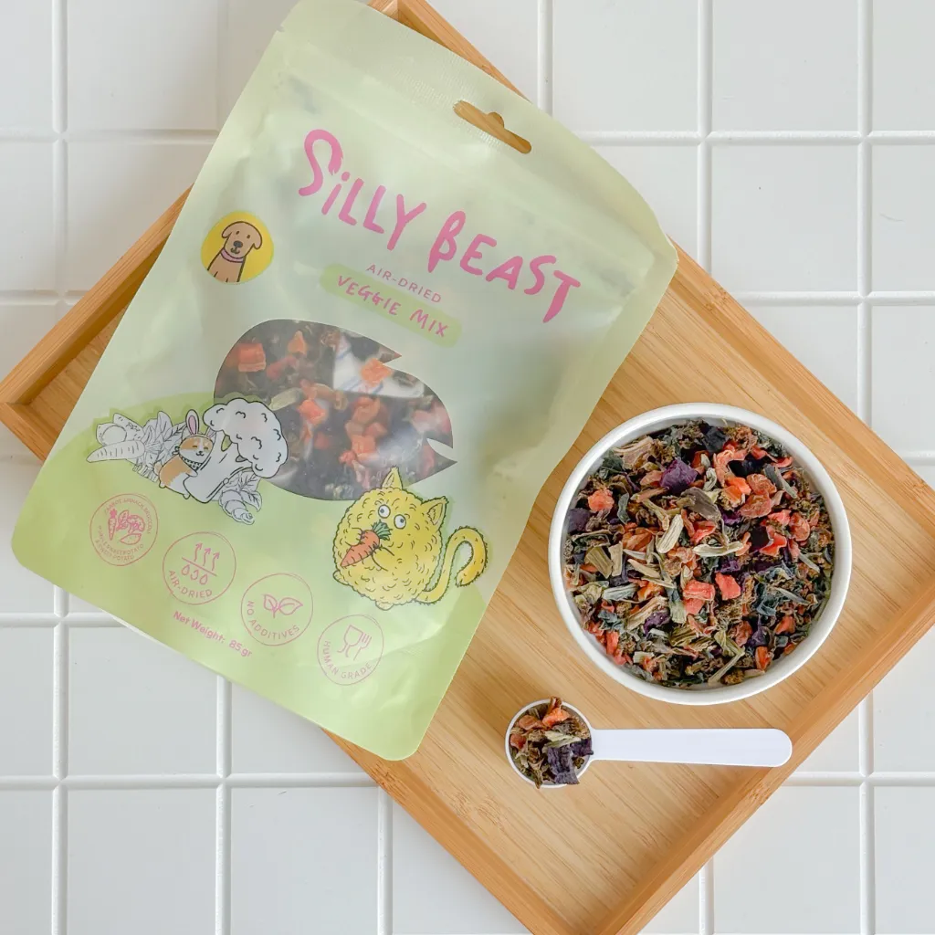 SILLY BEAST Veggie Mix | Snack Anjing: Sayuran Kering Air-dried (85 gr ...